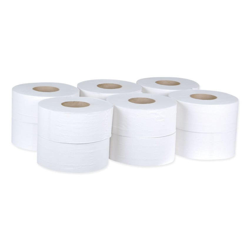 Tork® Jumbo Toilet Paper, 2-Ply, White, 1000-ft., 12 Rolls (TJ0922A)