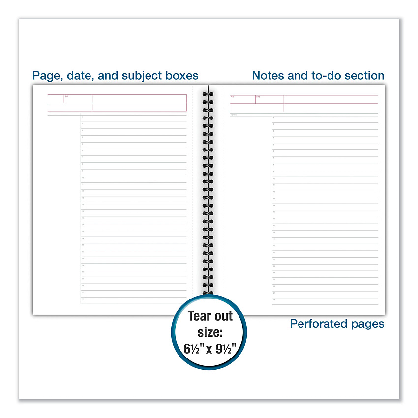 Cambridge Wirebound Guided Action Planner Notebook, 1-Subject, Project ...