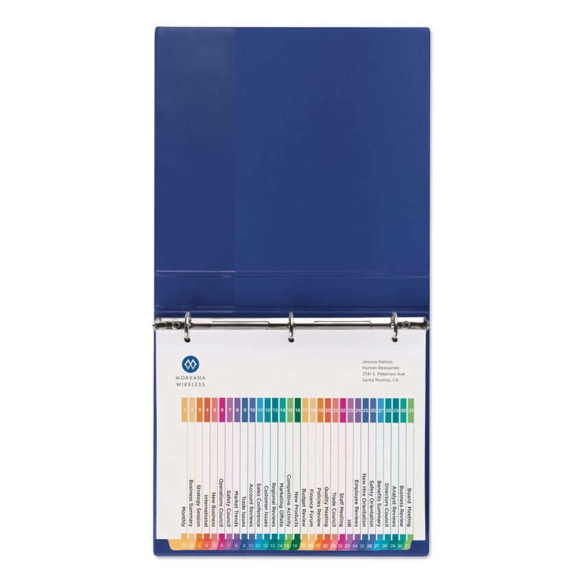 Avery Customizable TOC Ready Index Multicolor Tab Dividers, 31-Tab, 1 ...