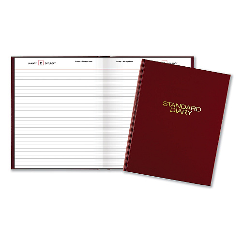 AT-A-GLANCE Standard Diary Daily Diary, Recycled, Red, 9.44 x 7.5, 2022 ...