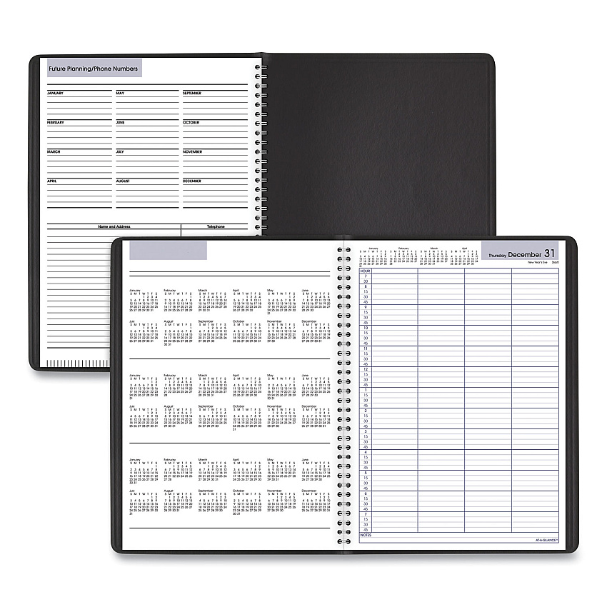 AT-A-GLANCE DayMinder Four-Person Group Daily Appointment Book, 11 x 8 ...