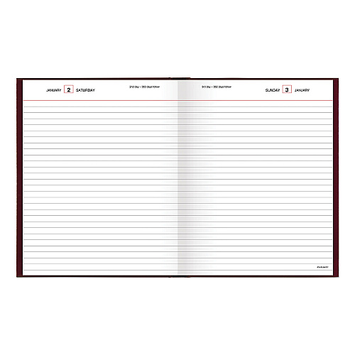 AT-A-GLANCE Standard Diary Daily Diary, Recycled, Red, 9.44 x 7.5, 2022 ...