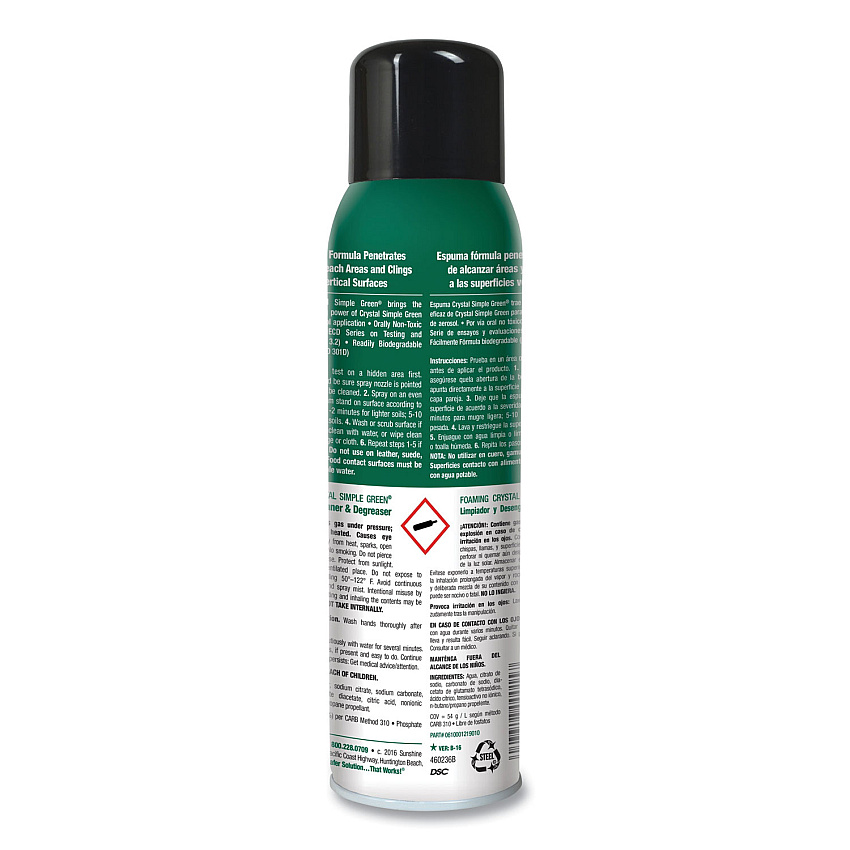 simple green Foaming Crystal Industrial Cleaner and Degreaser, 20 oz ...