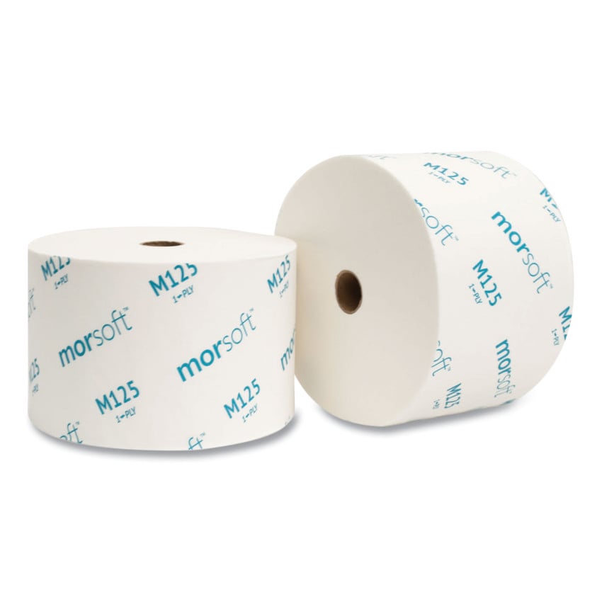 Morcon® Small Core Toilet Paper, 1-Ply, 2500 Sheets, 24 Rolls (M125)