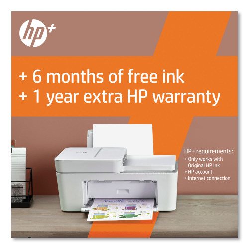 HP DeskJet 4155e Wireless All-in-One Inkjet Printer, Copy/Print/Scan (26Q90A) | OfficeCrave.com