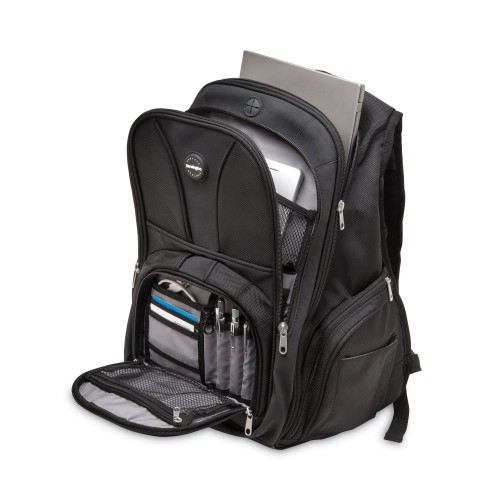 Kensington Contour Laptop Backpack, Nylon, 15 3/4 x 9 x 19 1/2, Black ...