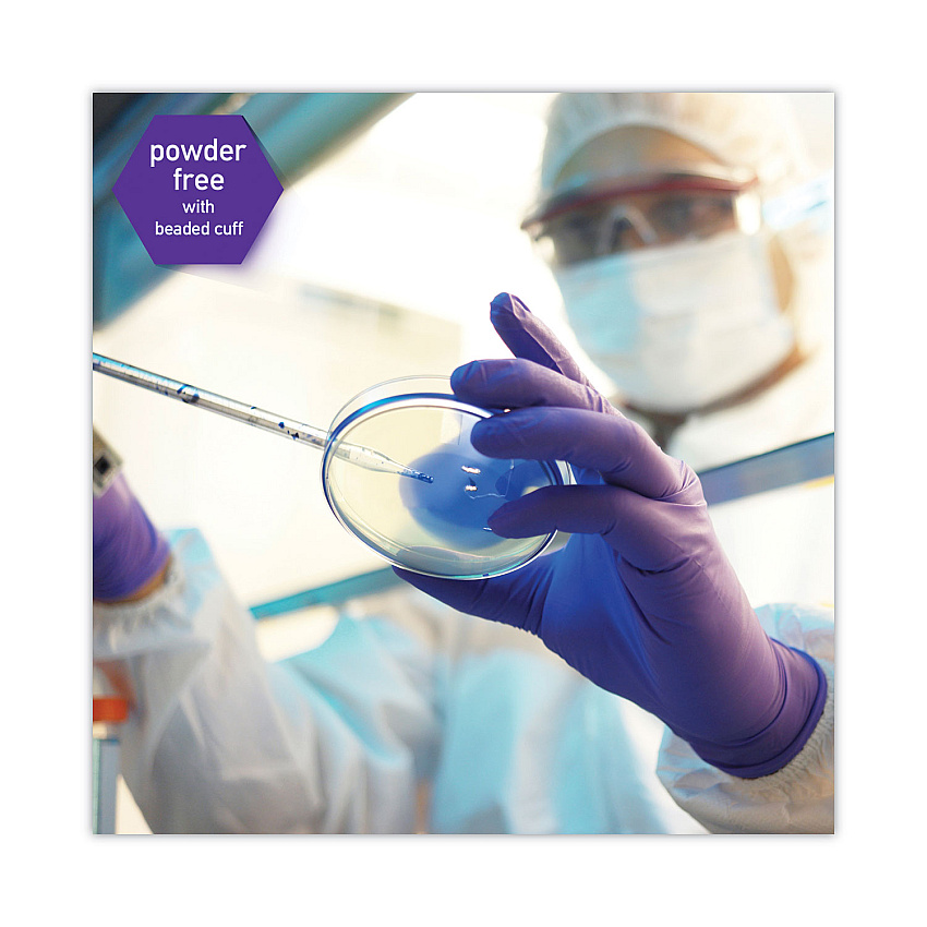 Kimtech PURPLE NITRILE Exam Gloves, 242 mm Length, Medium, Purple, 100 ...