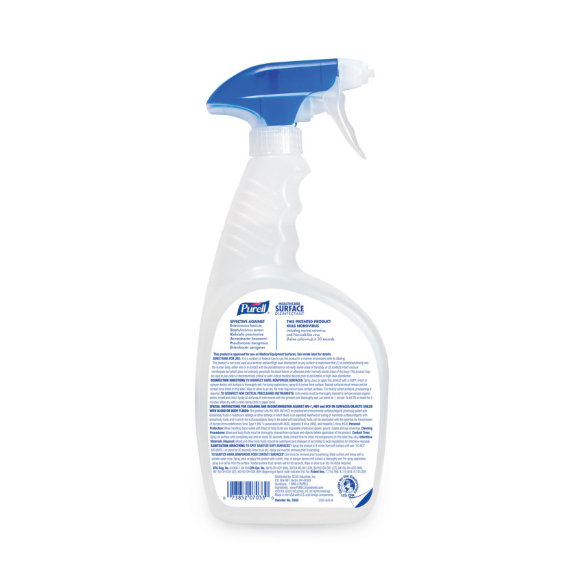 PURELL Healthcare Surface Disinfectant, Fragrance Free, 32 oz Spray ...
