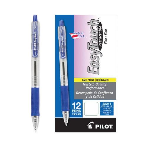 Pilot EasyTouch Ballpoint Pen, Retractable, Fine 0.7 mm, Blue Ink ...