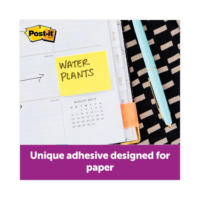 Post-it Original Recycled Note Pads, 1.5" x 2", Canary Yellow, 100 ...