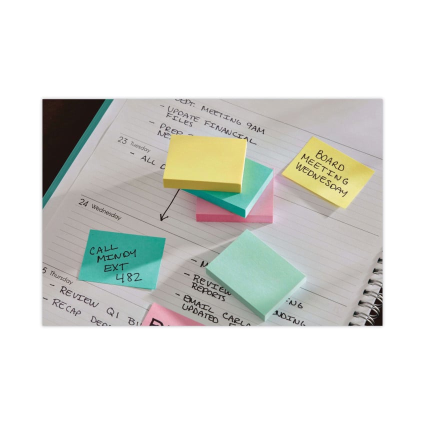 Post-it Original Recycled Note Pads, 1.5" x 2", Canary Yellow, 100 ...