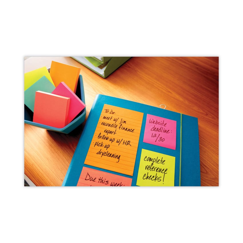 Post-it Original Pads in Poptimistic Collection Colors, Note Ruled, 4 ...