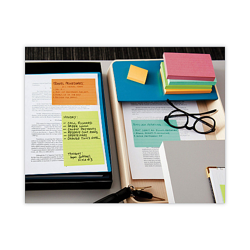Post-it Original Pads in Jaipur Colors, Lined, 4 x 6, 100-Sheet, 3/Pack ...