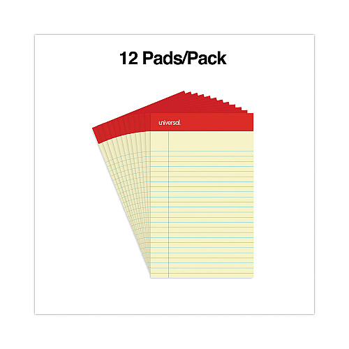 Universal Perforated Ruled Writing Pads, Narrow Rule, 5 x 8, Canary, 50 ...
