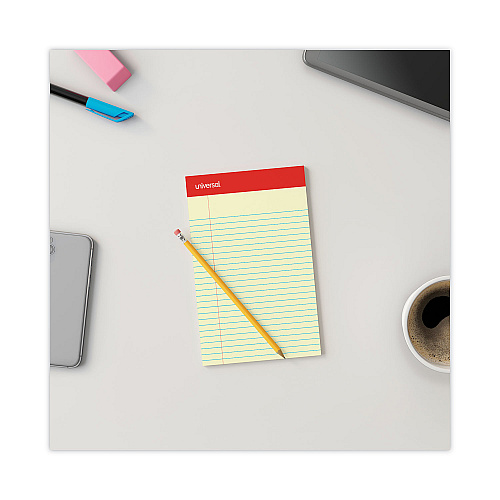 Universal Perforated Ruled Writing Pads, Narrow Rule, 5 x 8, Canary, 50 ...