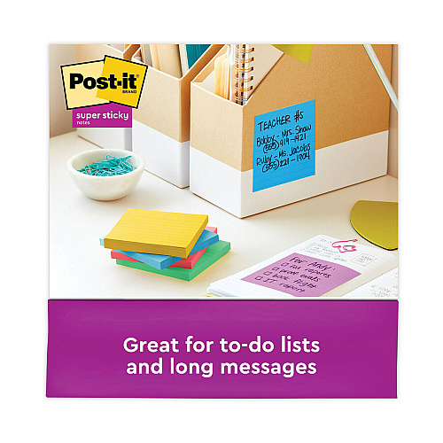 Post-it Pads in Marrakesh Colors, Lined, 4 x 4, 90-Sheet, 6/Pack ...