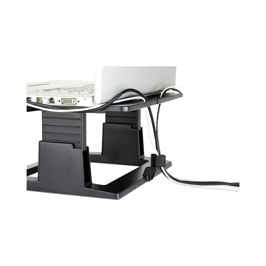 3M Adjustable Notebook Riser, 13" x 13" x 4" to 6", Black, Supports 20 ...