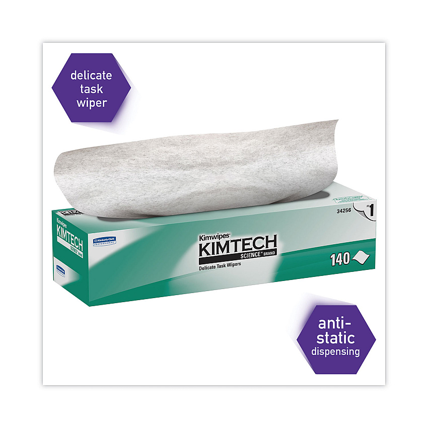 Kimtech Kimwipes Delicate Task Wipers, 1-Ply, 14.7 x 16.6, Unscented ...