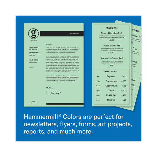 Hammermill Colors Print Paper, 20 lb Bond Weight, 8.5 x 11, Green, 500 ...