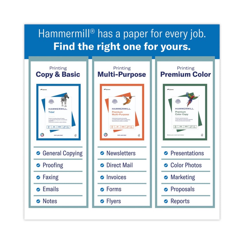 Hammermill Premium Color Copy Cover, 100 Bright, 80 lb Cover Weight, 8. ...