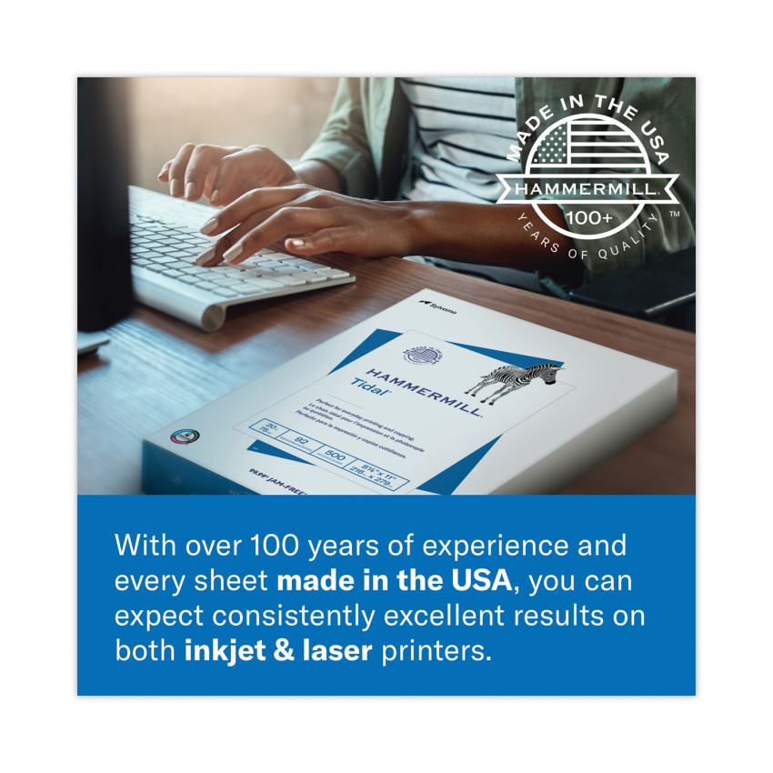 Hammermill Premium Laser Print Paper, 98 Bright, 24 lb Bond Weight, 8.5 ...