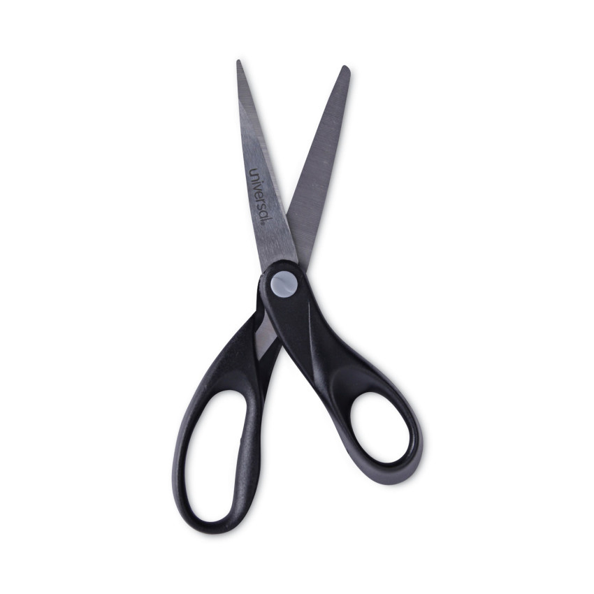 Universal Stainless Steel Office Scissors, 8" Long, 3.75" Cut Length ...