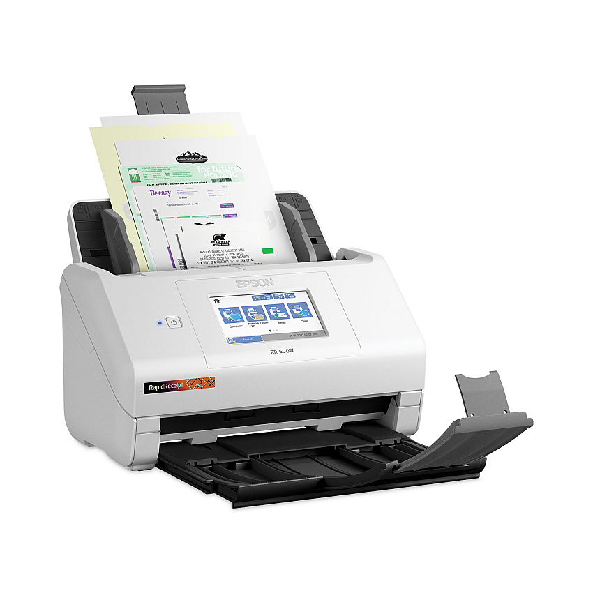 Epson RapidReceipt RR-600W Scanner, Scans Up to 8.5 x 240, 600 dpi ...