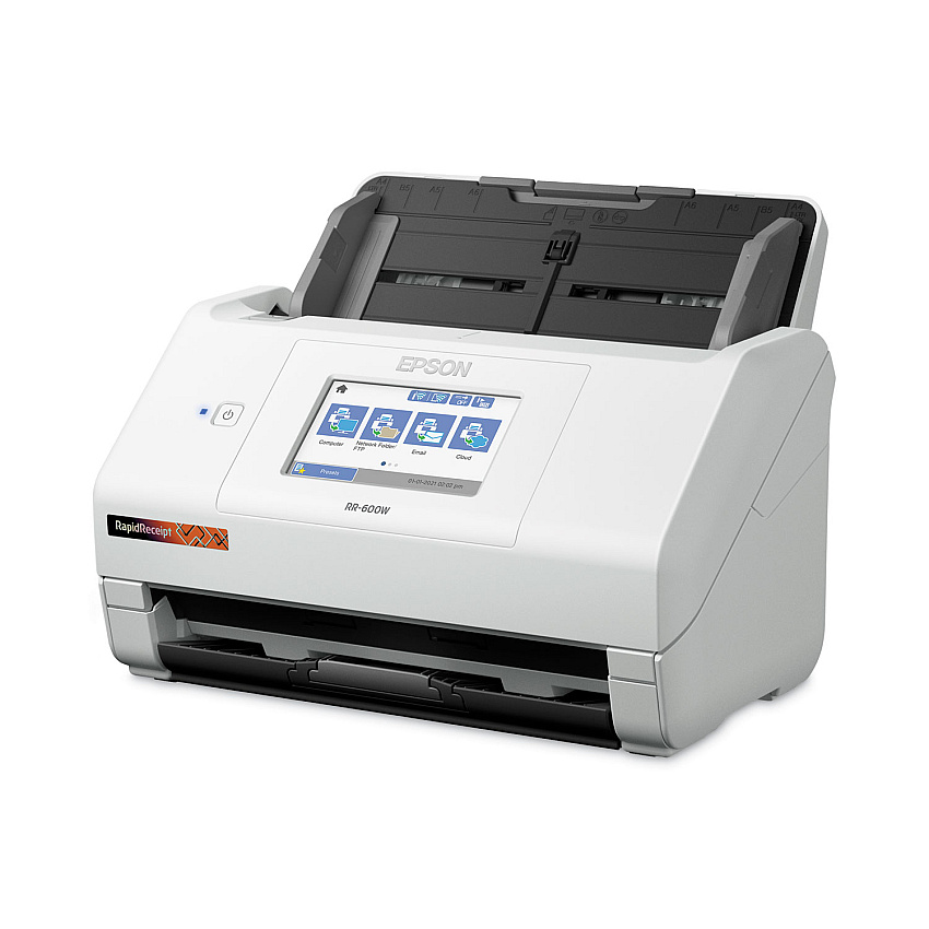 Epson RapidReceipt RR-600W Scanner, Scans Up to 8.5 x 240, 600 dpi ...
