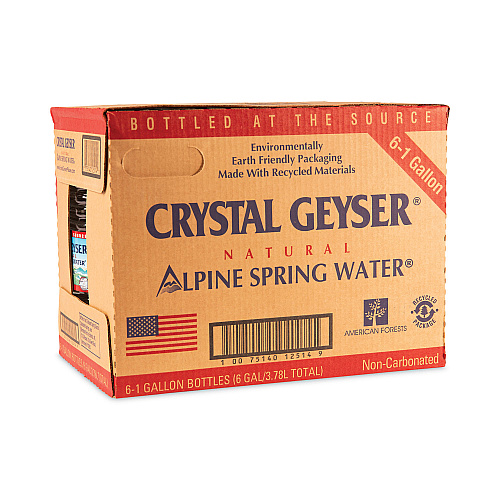 Crystal Geyser Alpine Spring Water, 1 Gal Bottle, 6/Case, 48 Cases ...