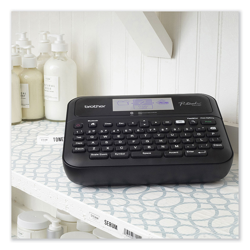 Brother D-610BTVP Connected Label Maker with Color Display, 30 mm/s ...