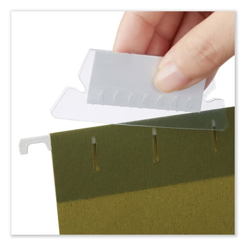 Universal Hanging File Folder Plastic Index Tabs, 1/5-Cut, Clear, 2.25 ...