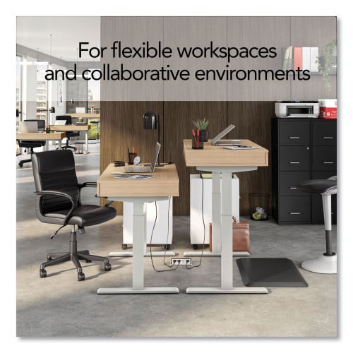 Union & Scale Essentials Deluxe Electric Sit-Stand 2-Column Workstation ...