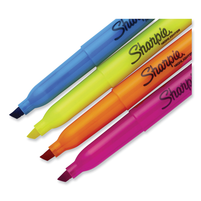 Sharpie Pocket Style Highlighters, Assorted Ink Colors, Chisel Tip ...