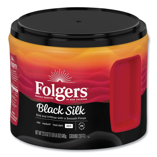 Folgers Coffee, Black Silk, 22.6 oz Canister (20540) | OfficeCrave.com