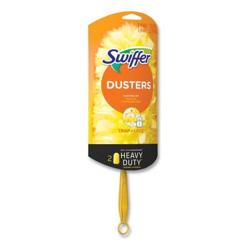 Heavy Duty Dusters Starter Kit, 6" Handle with Two Disposable Dusters ...