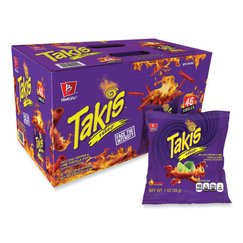 Takis Fuego, 1 oz Bags, 46 Bags/Box, Ships in 1-3 Business Days ...