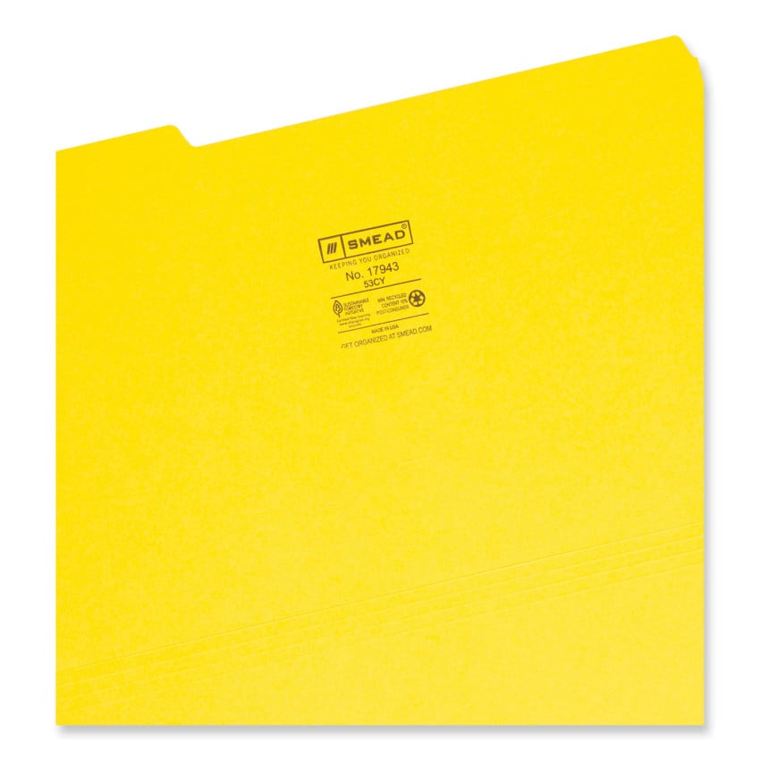 Smead Colored File Folders, 1/3-Cut Tabs: Assorted, Legal Size, 0.75 ...