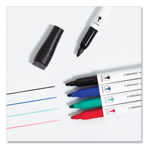 U Brands Markers U Brands Magnetic Dry Erase Markers 6-Pack - Low Odor ...