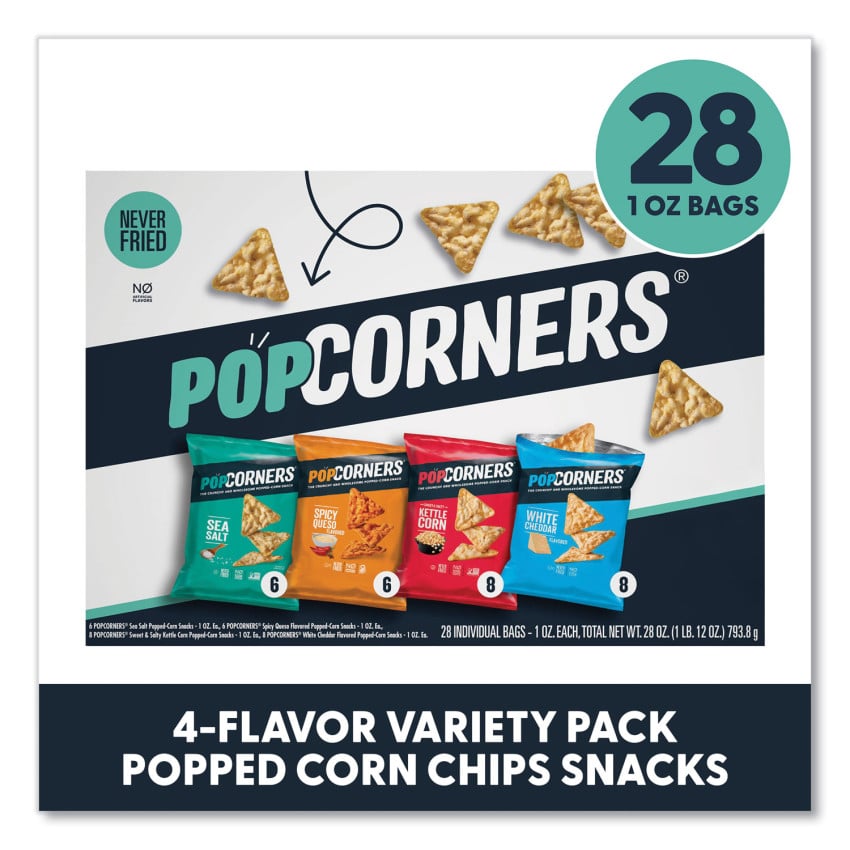 PopCorners Popped Corn Chips Snacks Variety Pack, Assorted Flavors, 1 ...