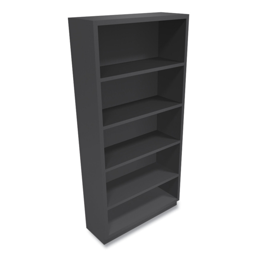 HON Metal Bookcase, Five-Shelf, 34.5w x 12.63d x 71h, Charcoal (S72ABCS)