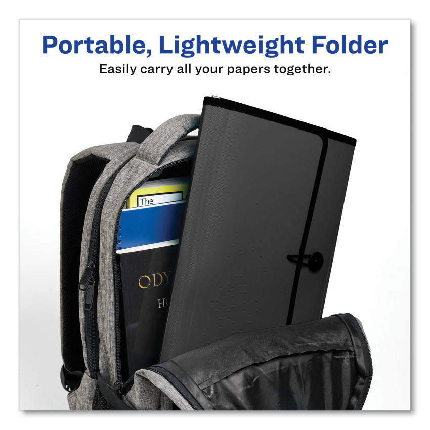 Avery Expanding File Folder Organizer, 7 Sections, Hook/Loop Closure ...