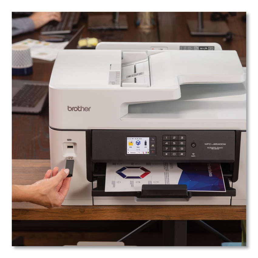 Brother MFC-J6540DW Business Color All-in-One Inkjet Printer, Copy/Fax ...