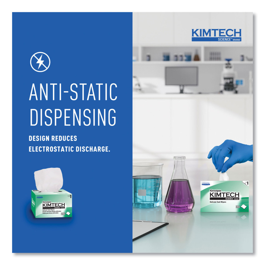 Kimtech Kimwipes Delicate Task Wipers, 1-Ply, 4.4 x 8.4, Unscented ...