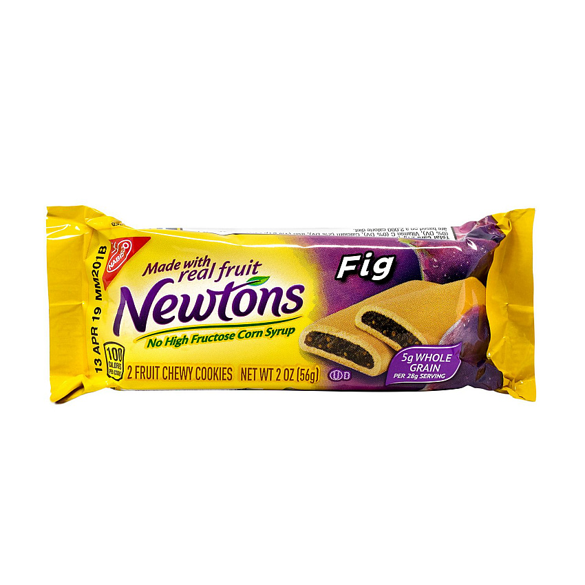 Nabisco Fig Newtons, 2 oz Pack, 2 Cookies/Pack, 24 Packs/Box, 4 Boxes ...