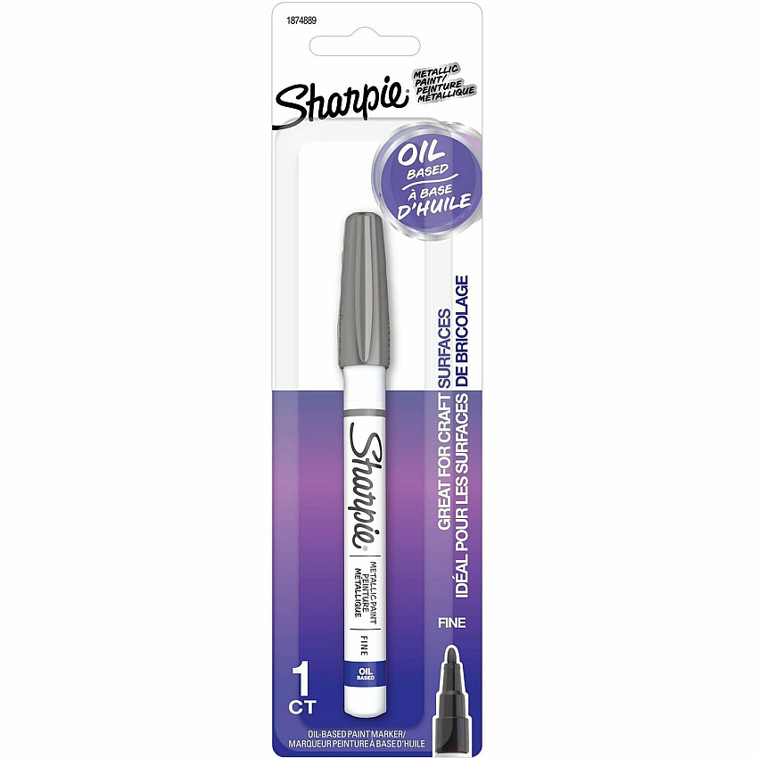 Sharpie Oil-Based Paint Markers Fine Marker Point - Silver Ink - Oil ...