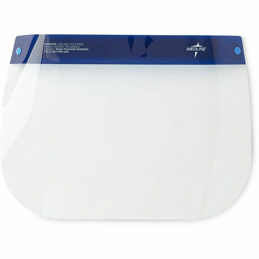 Medline Disposable Full-Length Face Shields Recommended for: Face ...