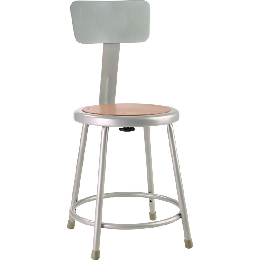 6200 Series Heavy Duty Steel Stool With Backrest, Supports Up To 500 Lb ...