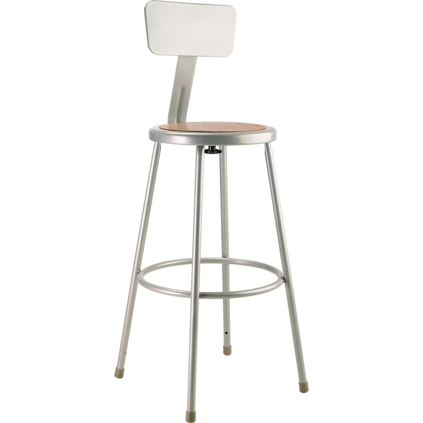 6200 Series Heavy Duty Steel Stool With Backrest, Supports Up To 500 Lb ...