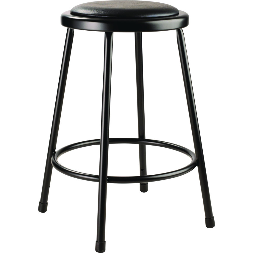 6400 Series Fixed Height Heavy Duty Vinyl Padded Steel Stool, Backless ...