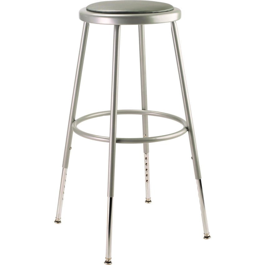 6400 Series Height Adjustable Heavy Duty Vinyl Padded Steel Stool ...